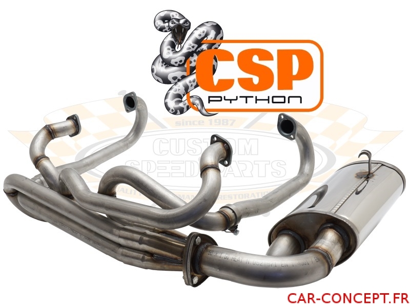 Échappement PYTHON CSP inox pour T1 38mm 72/79 (cox, combi...)